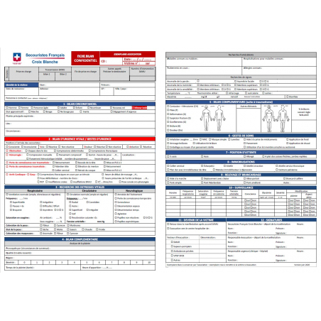 FICHE BILAN (lot de 125)